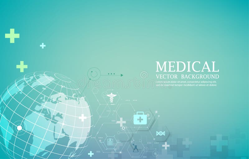 Medical Technology Vector Background.Global Technolgy Concept Stock ...