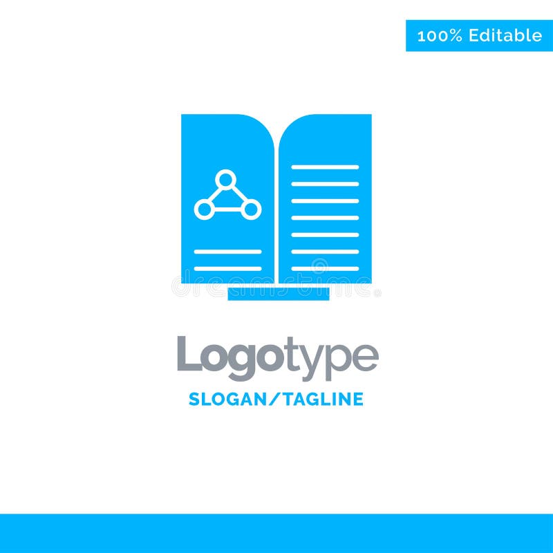 Medical, Test, Report, Book Blue Solid Logo Template. Place for Tagline ...