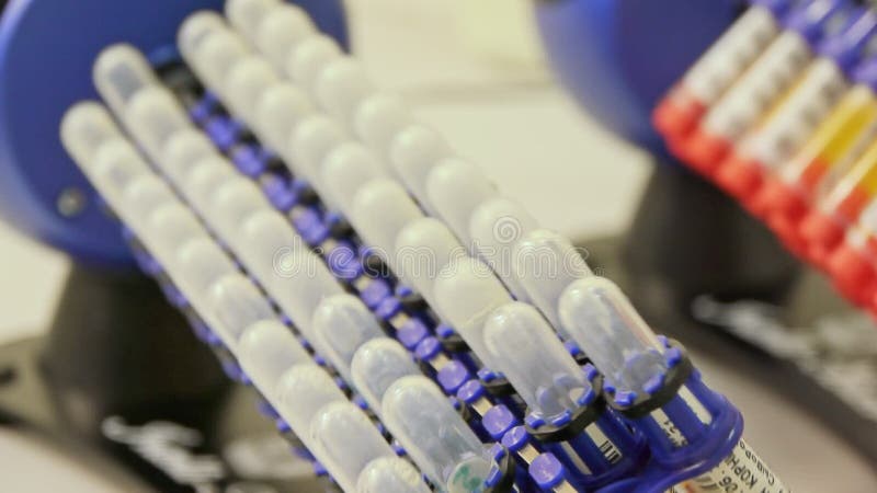 Medical Test Sample Tubes Beaker with Analyzes. Analyzing Samples ...