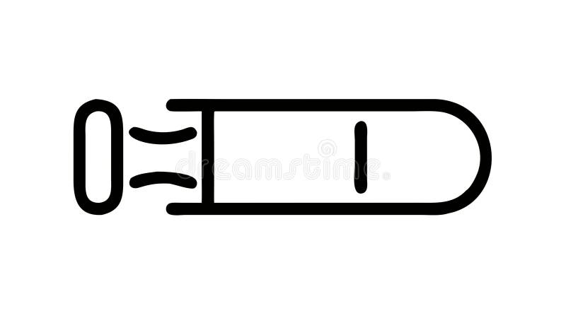 Medical Test Strip Icon, Representing Diagnostics or Testing, Vector ...