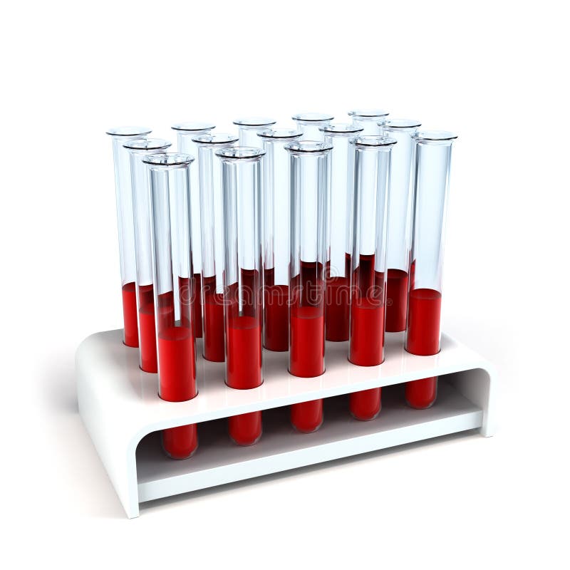 Medical Test-tube with Blood Samples Stock Illustration - Illustration ...