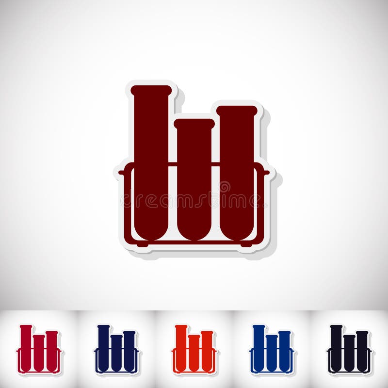 Medical Tube. Flat Sticker with Shadow on Old Paper Stock Vector ...