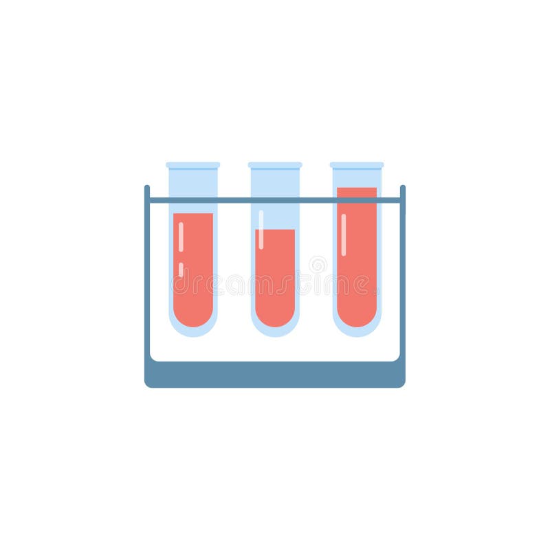 Medical Test Tubes with Blood Components. Collection of Blood for ...