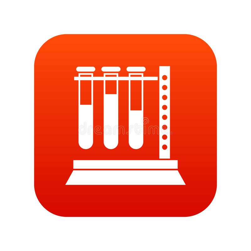 Medical Test Tubes in Holder Icon Digital Red Stock Vector ... Medical Test Tubes in Holder Icon Digital Red Stock Vector ...