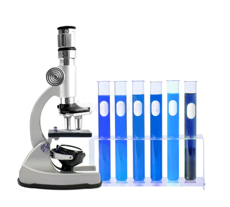 Medical Test Tubes Holder Microscope White Stock Photos - Free ...