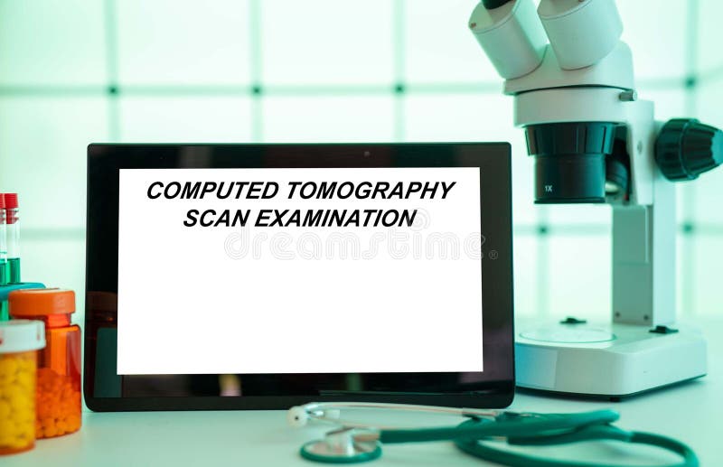 Medical Tests and Diagnostic Procedures Concept. Text on Display in Lab ...