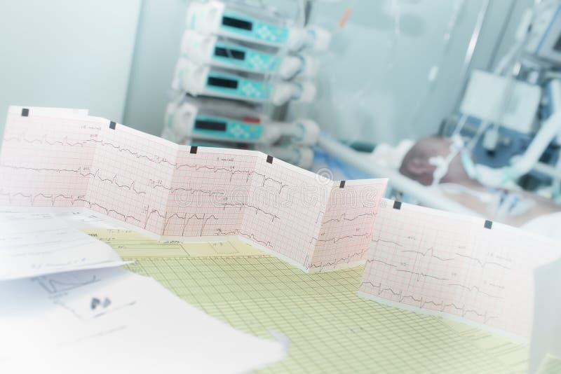 Medical Tests Result on the Doctors Table in Ward Stock Photo - Image ...