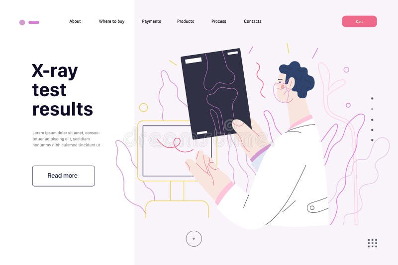 Medical Tests Template - X-ray Test. Flat Vector Stock Vector ...