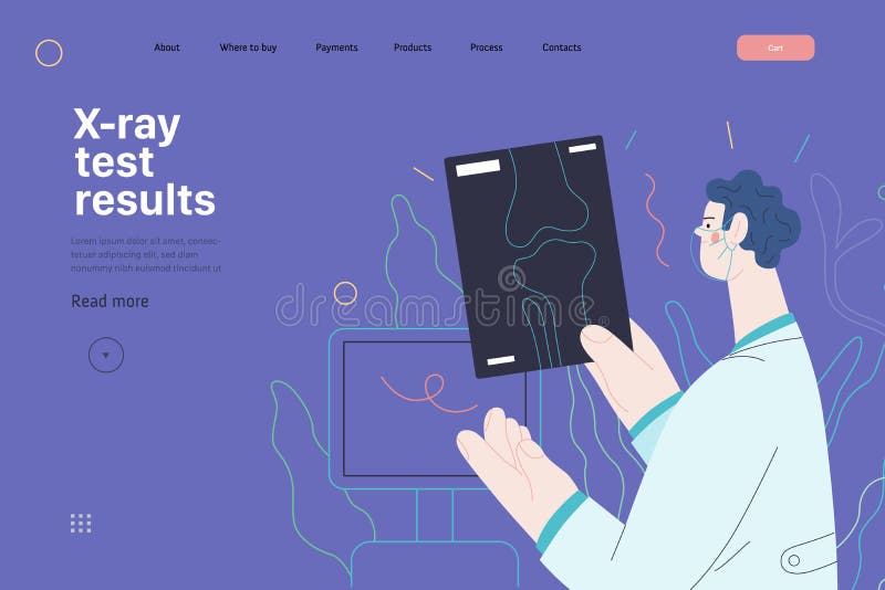 Medical Tests Template - X-ray Test. Modern Flat Vector Stock Vector ...