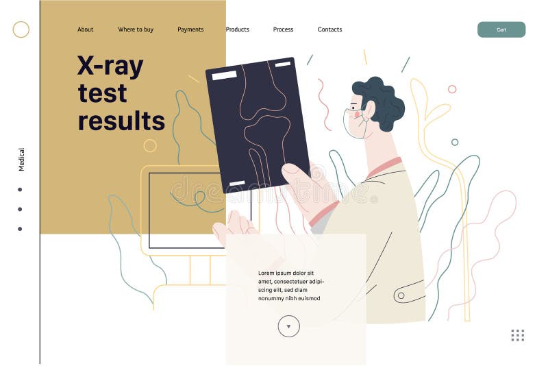 Medical Tests Template - X-ray Test. Modern Flat Vector Stock Vector ...