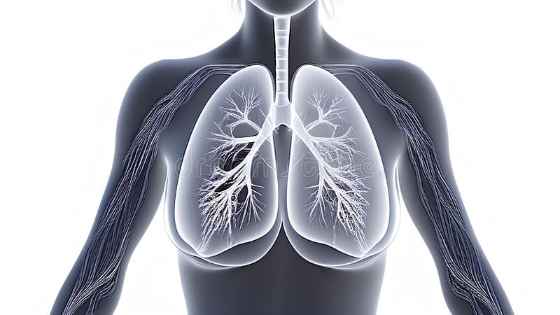 Medical Theme, Lungs and Human Respiratory System. Animation of Lungs ...