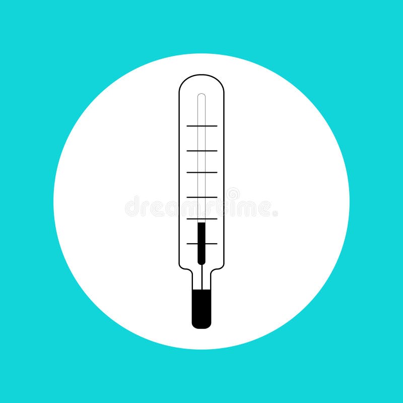 Medical Thermometer Icon.a Tool for Measuring Temperature.Outline ...
