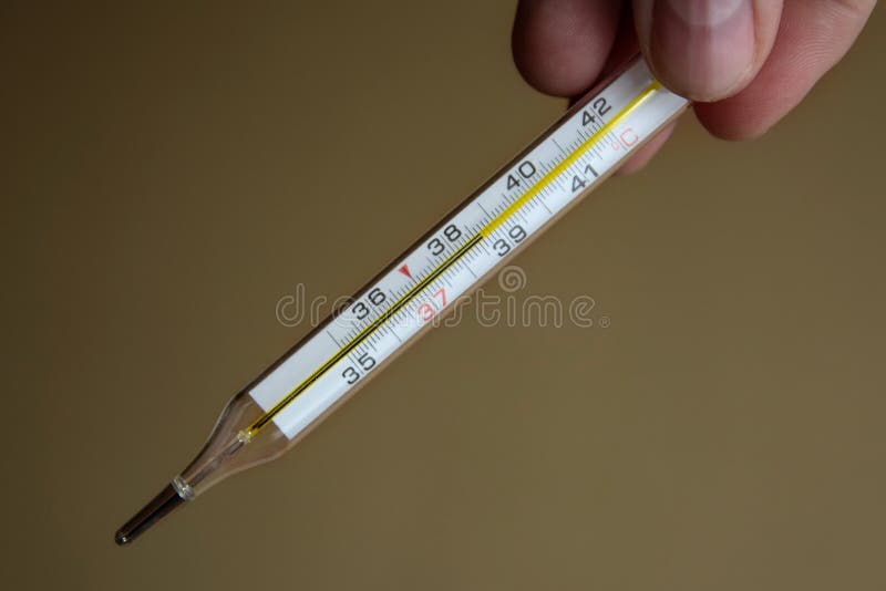 Thermometer Indicating A High Temperature Of 38 8 Degrees Celsius