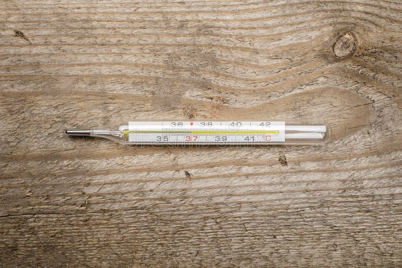 Medical Thermometer on the Table Stock Image - Image of cold, celsius ...