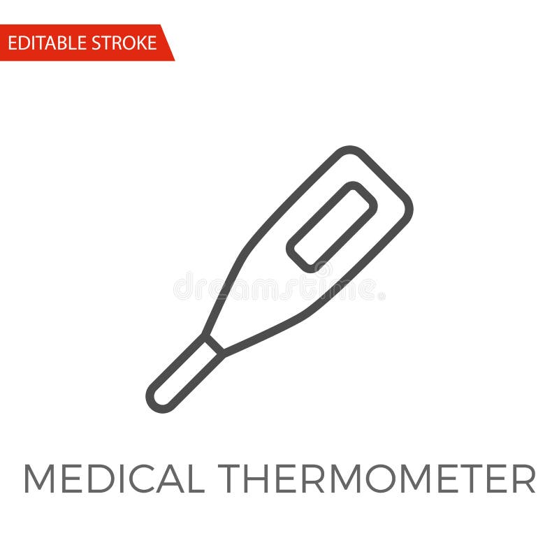 Medical Thermometer Vector Icon Stock Vector - Illustration of ...