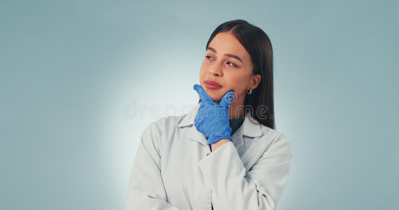 Medical, Thinking and Woman with Research, Problem Solving and ...