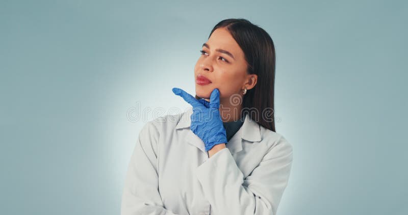 Medical, Thinking and Woman with Research, Problem Solving and ...