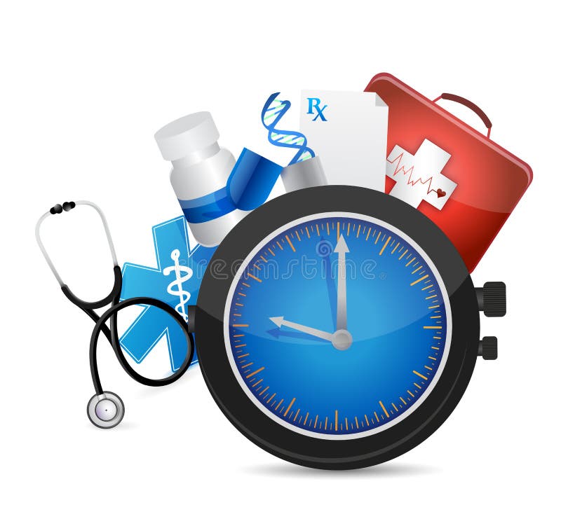 Medical Time Concept Illustration Design Stock Illustration ...