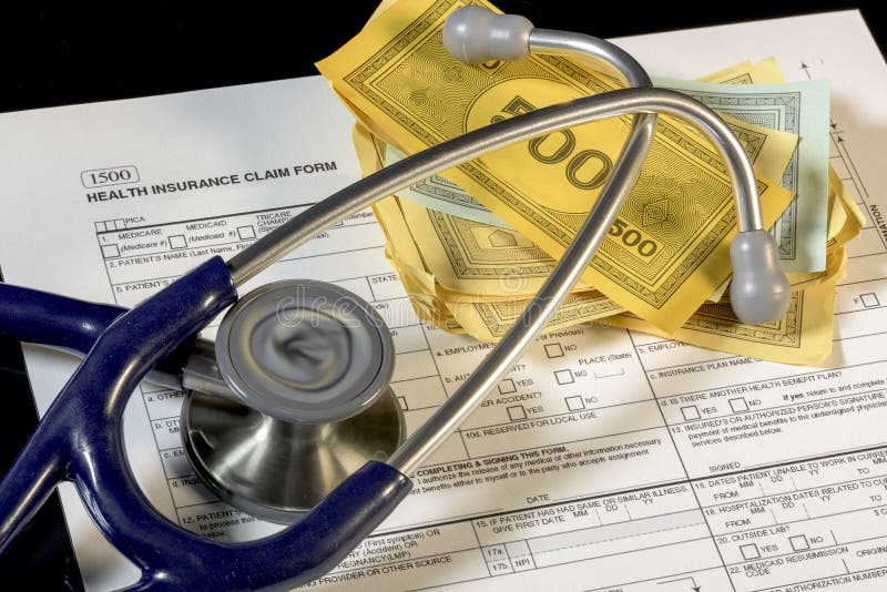 Medical Tools and Health Insurance Forms Stock Photo - Image of words ...