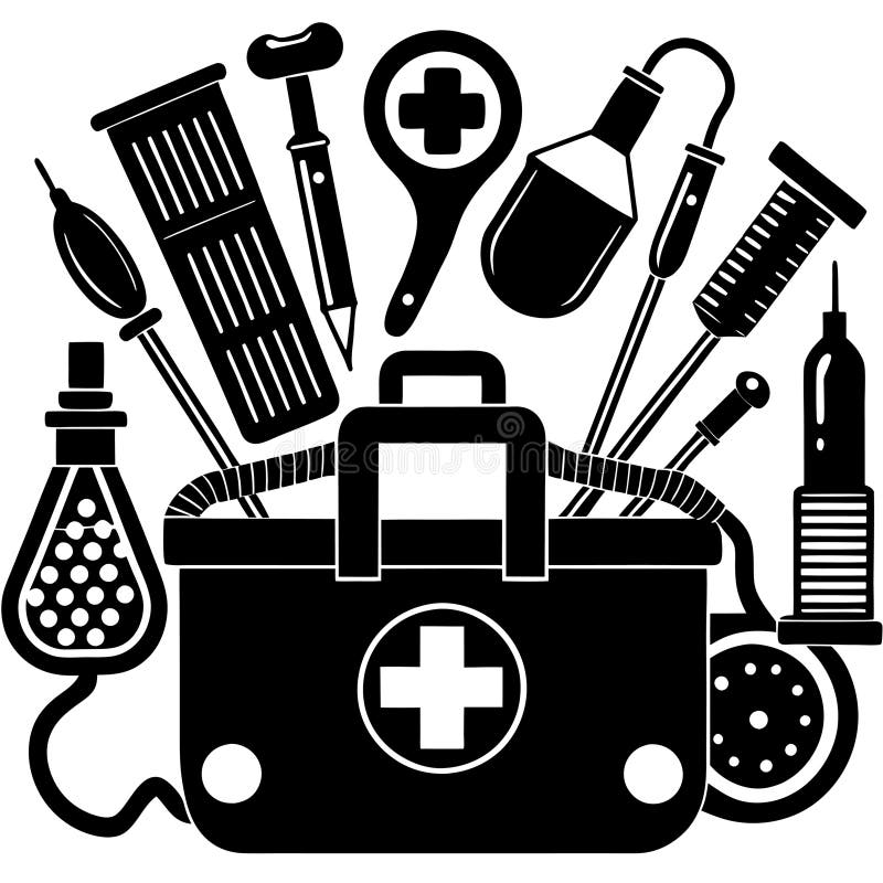 Medical Tools Vector Art Design. Stock Vector - Illustration of cartoon ...