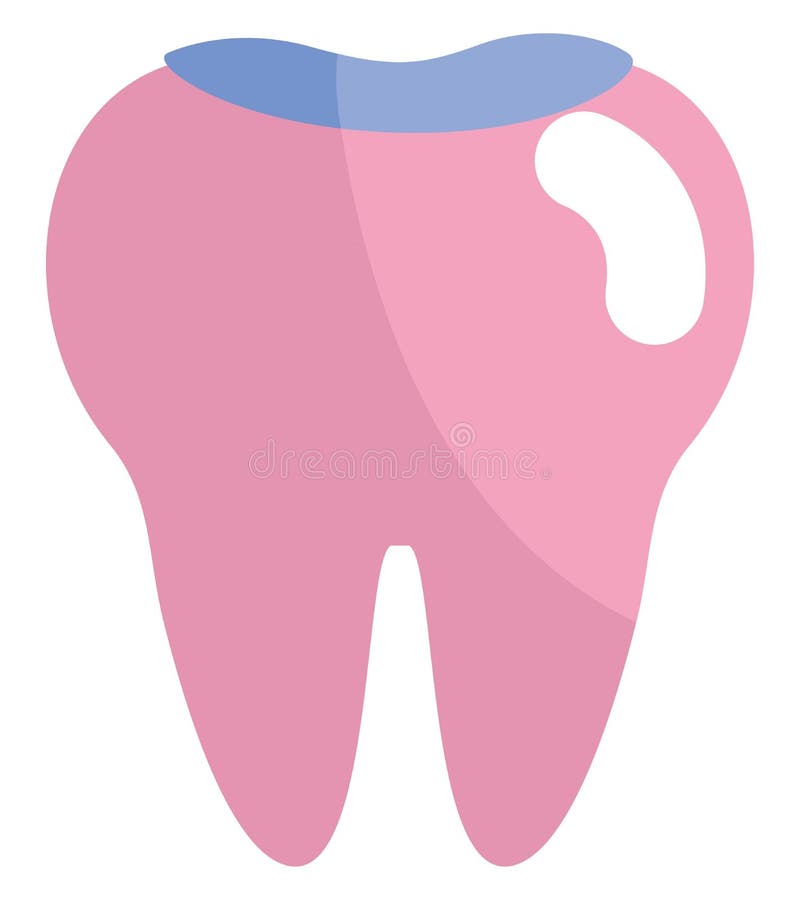 Tooth Filling Vector Icon on White Background. Flat Vector Tooth ...