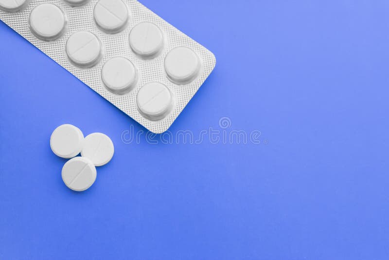 Medical Topics on Blue Background Stock Image - Image of injection ...