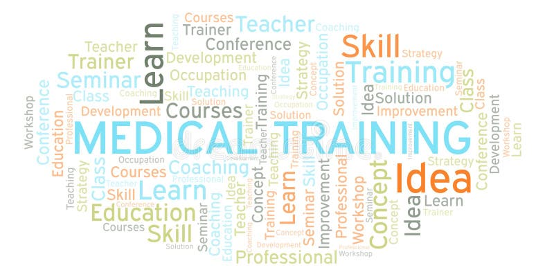 Medical Training Word Cloud. Stock Illustration - Illustration of card ...
