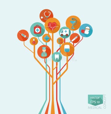 Medical tree concept stock vector. Illustration of collection - 66409254