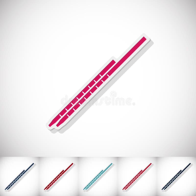 Medical Tube. Flat Sticker with Shadow on White Background Stock Vector ...