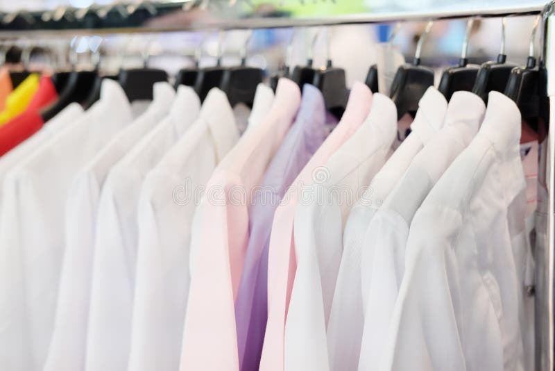 Medical uniform in a shop stock photo. Image of haberdashery - 78221982