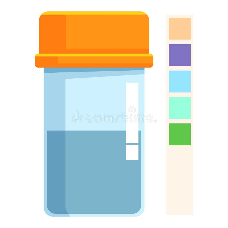 Medical Urine Test with Color Scale Showing Different Results Stock ...