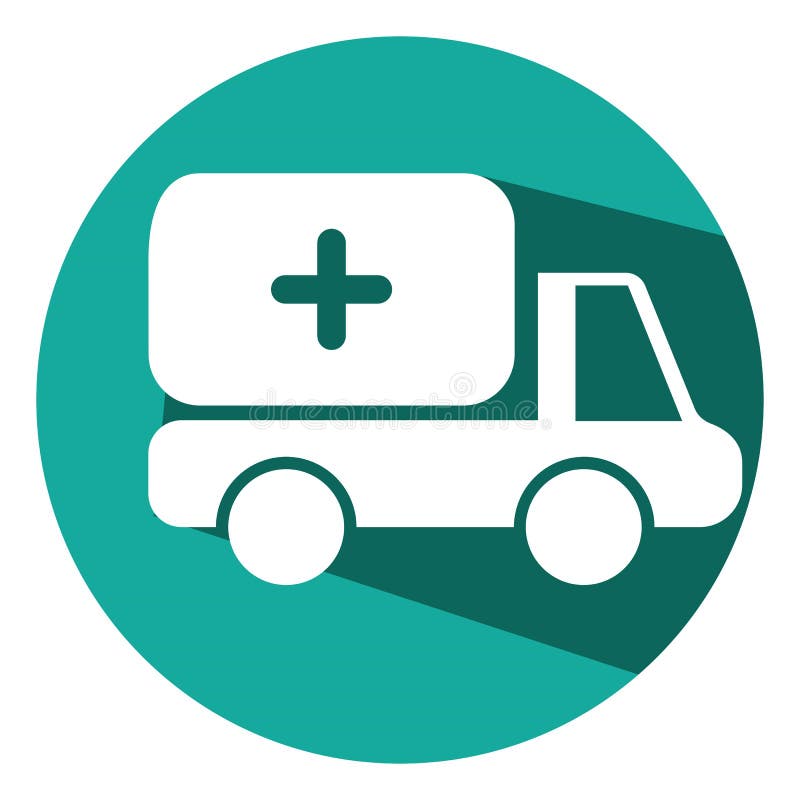 Medical van, icon stock vector. Illustration of vector - 261367704