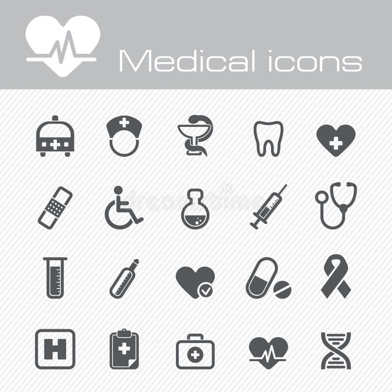 Set Medecine and Health Flat Icons. Collection Health Care Medical ...