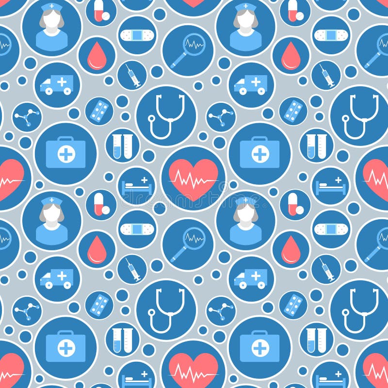 Medical vector pattern stock vector. Illustration of ambulance - 74969233