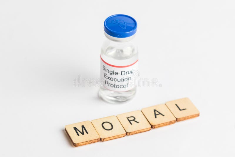 Medical Vial with Label on a White Background Stock Image - Image of ...