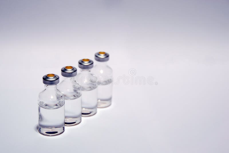 Medical Vials with Solution for Injection Stock Photo - Image of ...