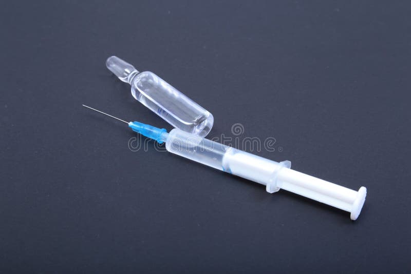 Medical Vials for Injection with a Syringe Stock Image - Image of ...