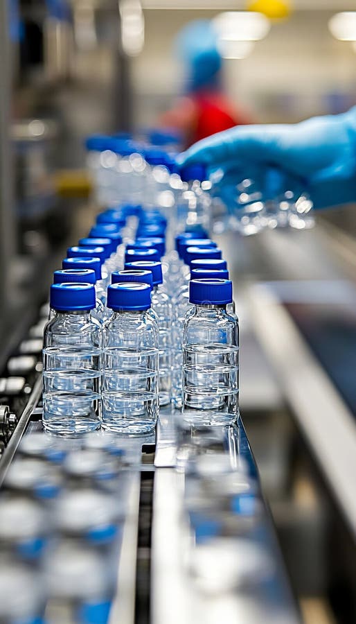 Medical Vials on Production Line, Pharmaceutical Manufacturing and ...