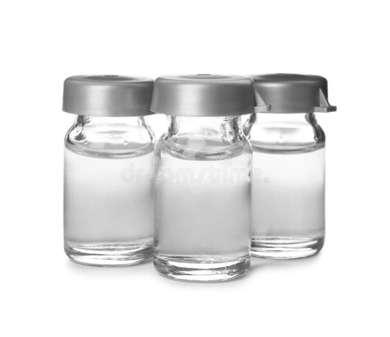 Medical Vials with Solution for Injection Stock Image - Image of ...