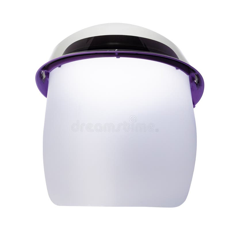 Medical Visor Face Shield on White Background Stock Image - Image of ...