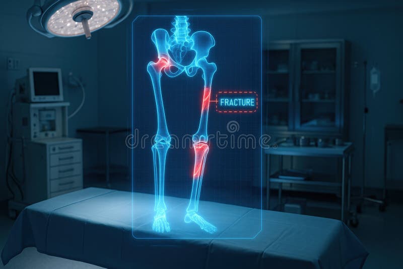 Medical Visualization of a Lower Limb Skeletal Structure with Fracture ...