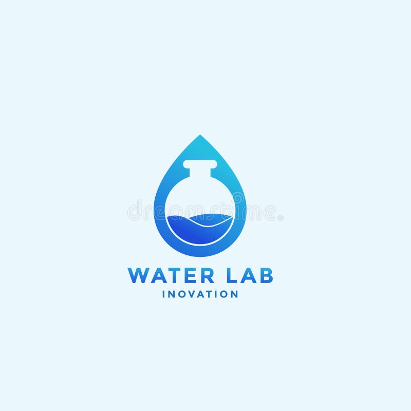 Medical Water Laboratory Logo Design Stock Vector - Illustration of ...