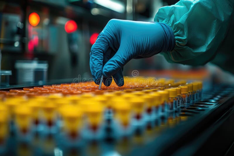 Medical Worker Collects Bodily Fluid Samples for Bacterial Cultures ...