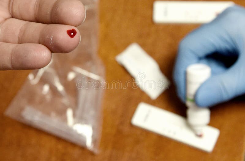 Medical Worker Makes a Rapid Test for Coronavirus COVID-19. Blood Test ...