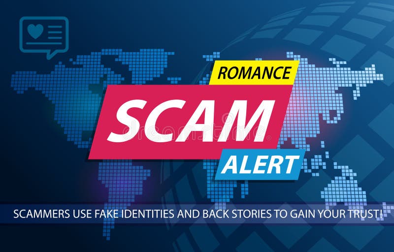 Love Romance Relationship Scam Alert Background Stock Vector ...