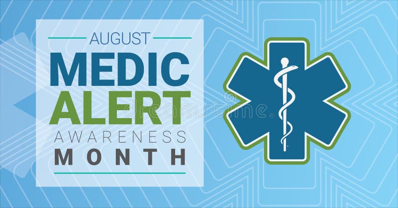 MedicAlert Awareness Month. Observed in August. Vector Poster, Banner ...