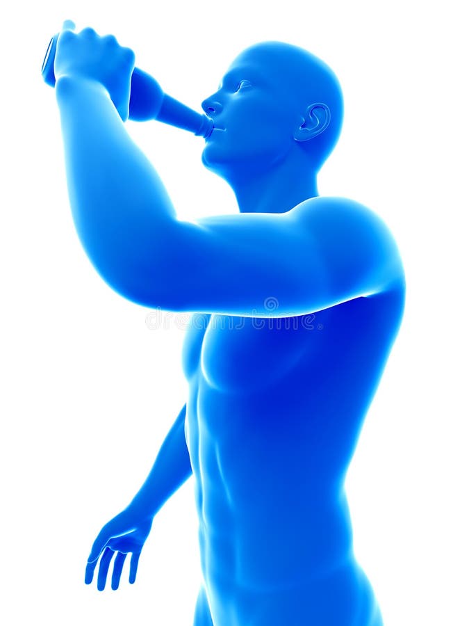 A blue man drinking stock illustration. Illustration of drink - 100246109