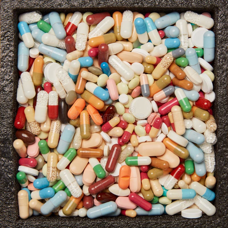 Medicamento Colorido Com Medicamentos, Comprimidos E Comprimidos Foto ...