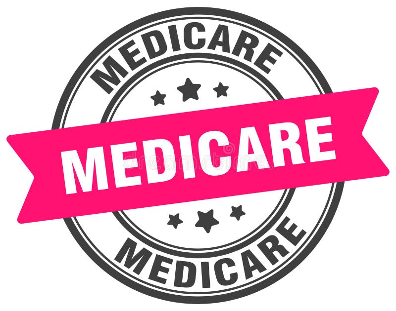 Medicare Stamp. Medicare Label on Transparent Background. Round Sign ...