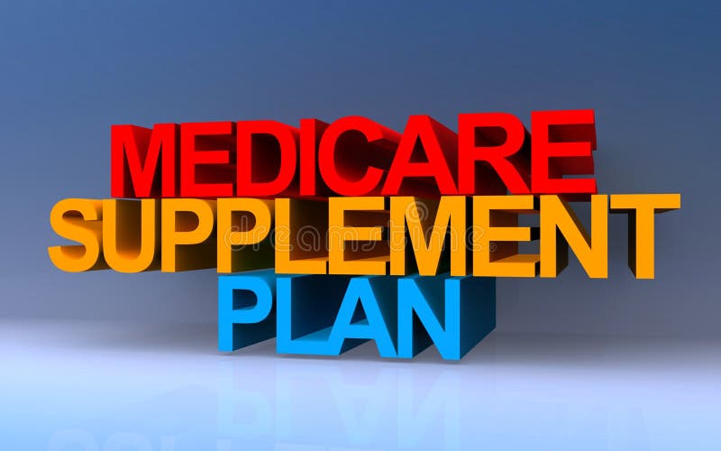 Medicare Supplement Plan on Blue Stock Illustration - Illustration of ...